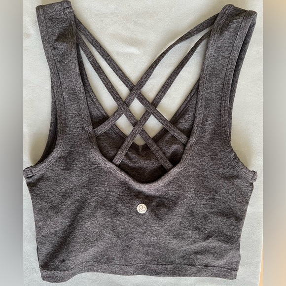 Zella | Tops | Zella Wellness Cross Strap Sports Bra Bralette Space ...